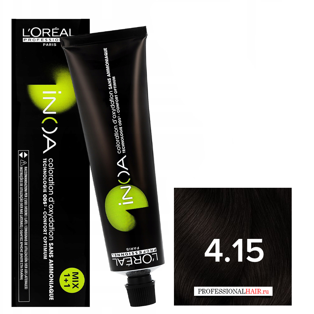 Купить L'Oreal Professionnel Inoa - Краска для волос Иноа 4.15 Шатен ...